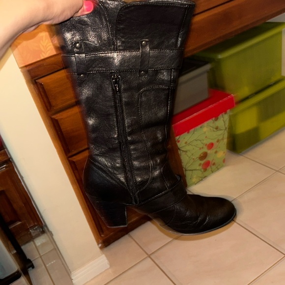 Born | Shoes | Born Black Leather Yolanda Boots | Poshmark